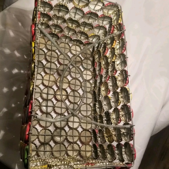 hand made | Other | Vintage Style Beer Soda Bottle Cap Basketpurse ...